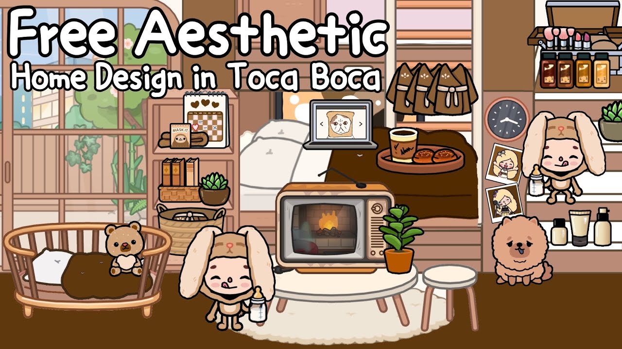 Aesthetic Free Home Design 🏠🧸🤎 | Toca Life World | Toca Boca | Toca ...