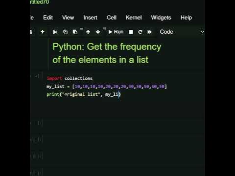 #python get the frequency in a list - YouTube
