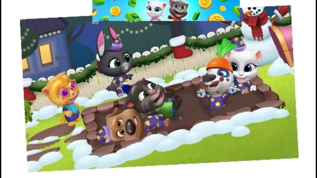 Tom friends - Talking Tom - Game play - Cartoon Game video - YouTube