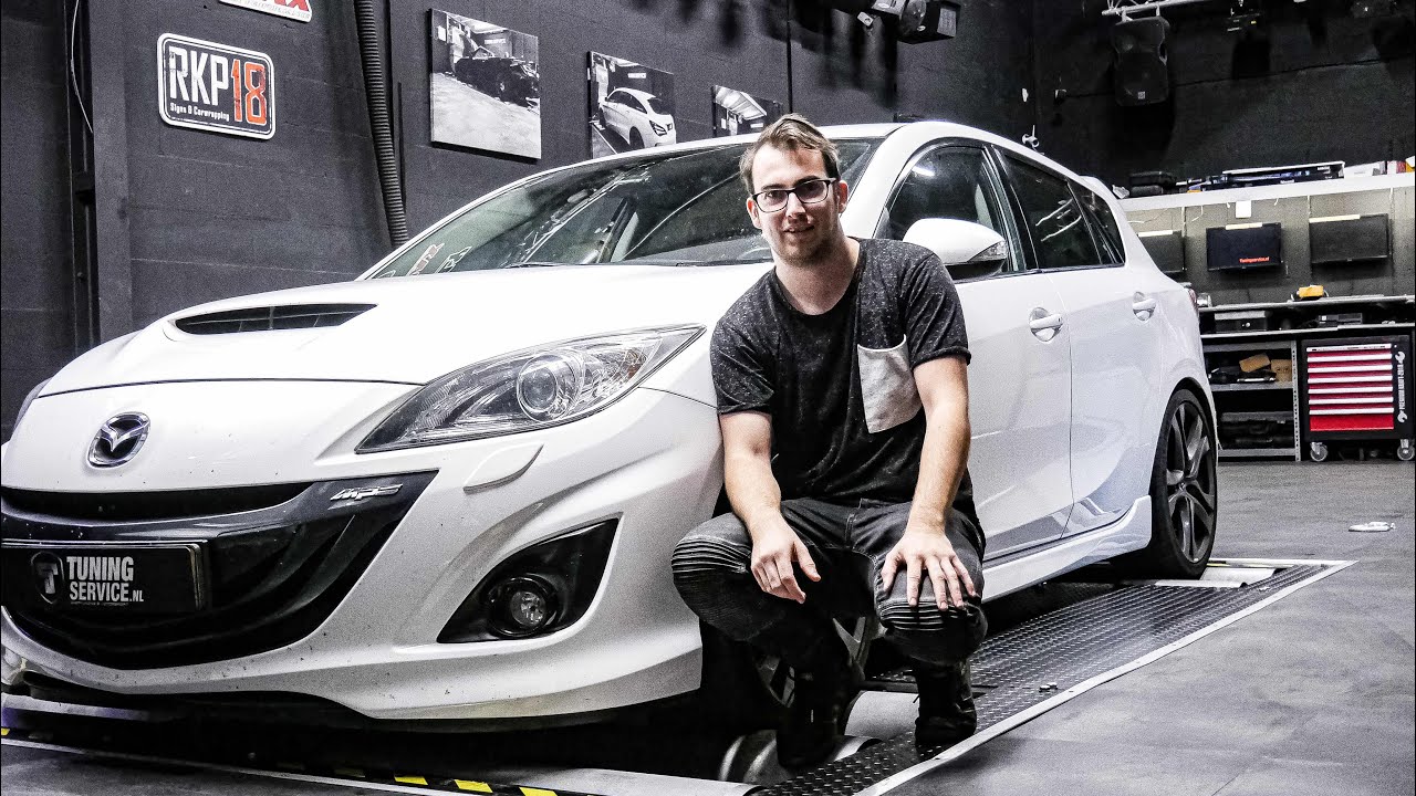 MAZDA 3 MPS FORGED ENGINE AND BIG TURBO - DYNORUN - YouTube