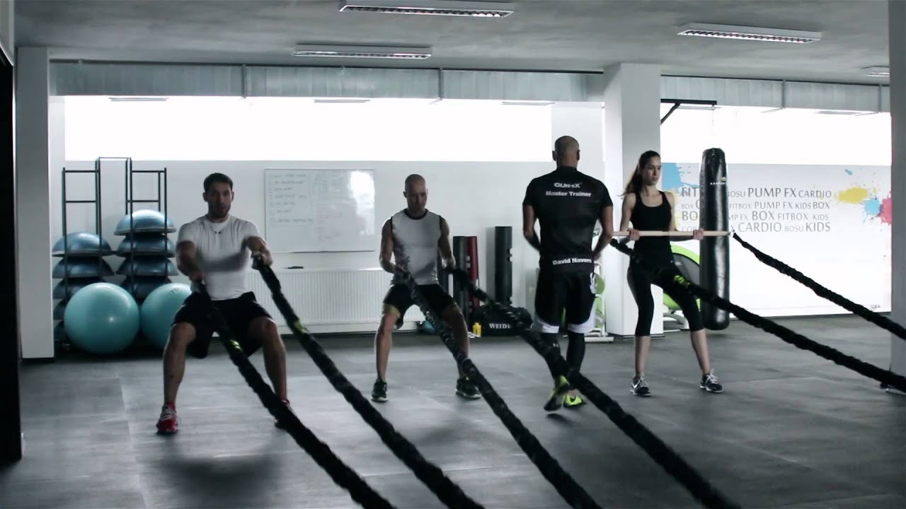 Battle ropes Core exercises - Back row - YouTube