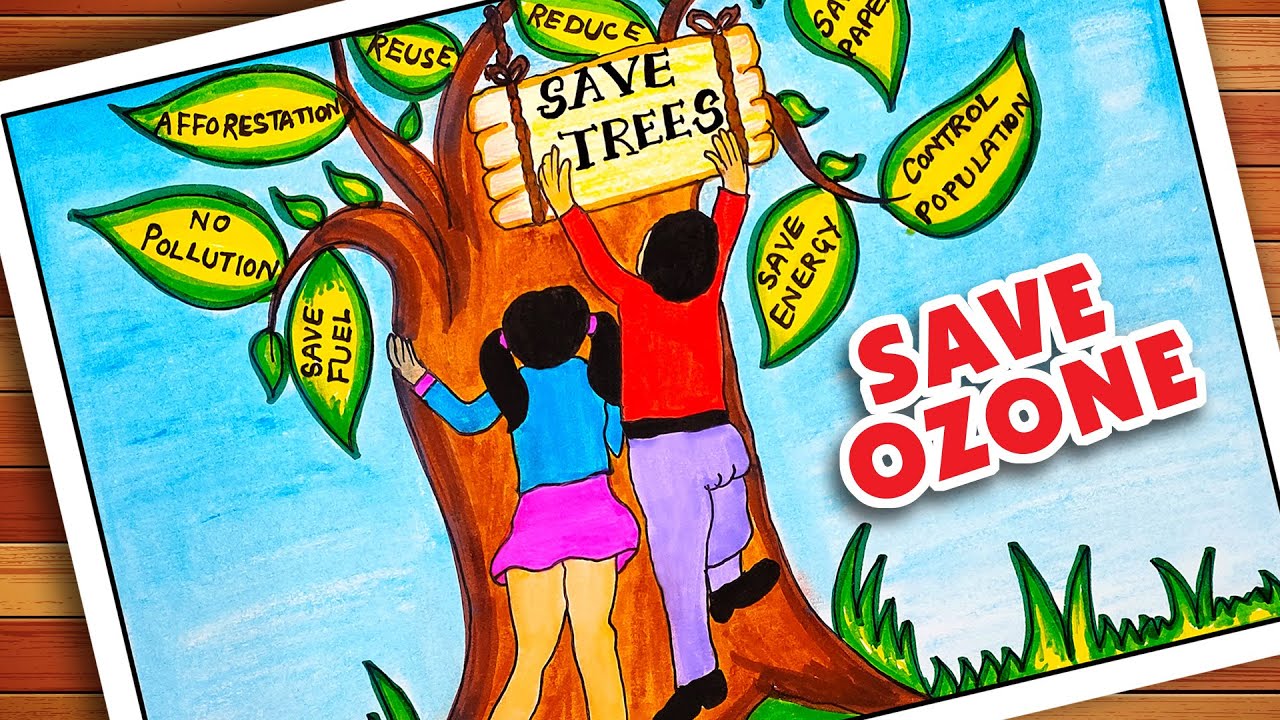 World Ozone Day Drawing | Ozone Day Drawing | Ozone Day Poster | Ozone ...