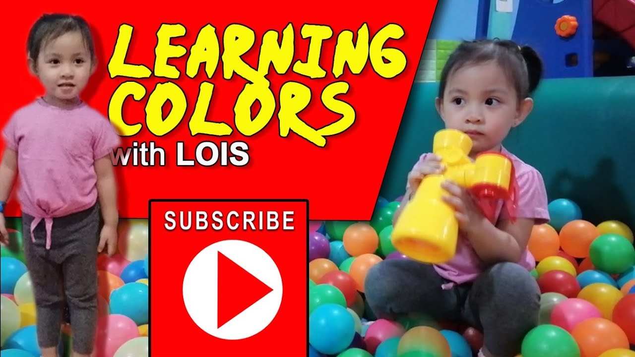 Learning colors with Lois at the indoor playplace and playing hide and ...