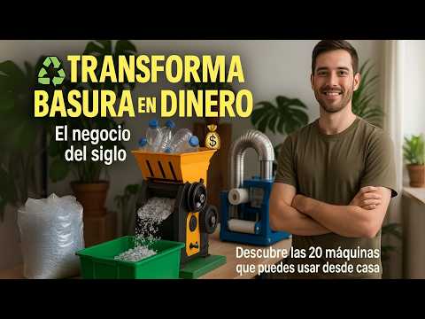 🚀 20 MÁQUINAS de RECICLAJE que POCOS CONOCEN y te HARÁN GANAR DINERO desde CASA