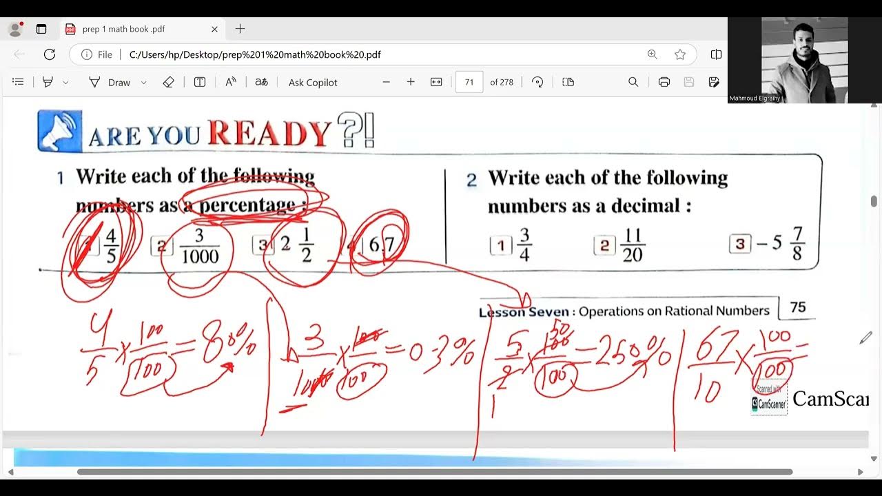 (the set of rational number ) lesson 7 unit 1 prep1 - YouTube