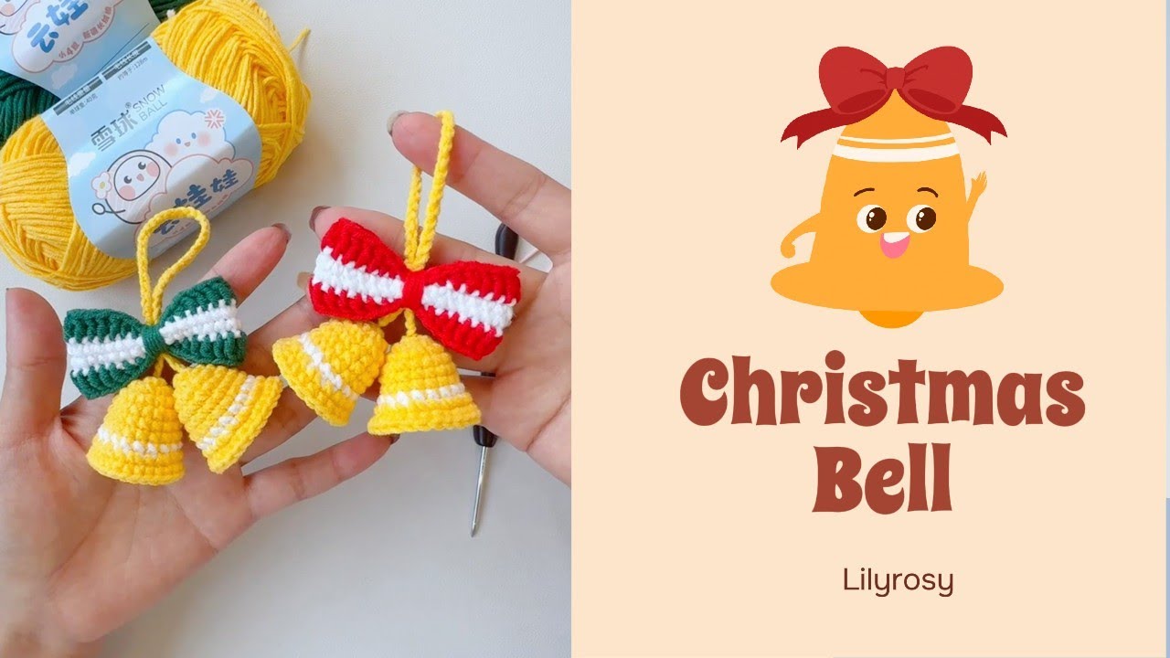 Crochet Christmas Bell Tutorial - YouTube