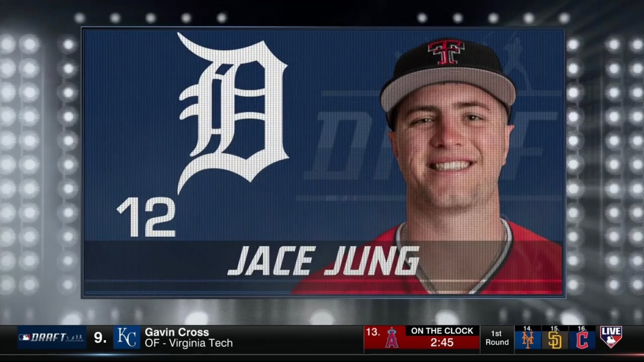 Tigers Draft 2B Jace Jung From Texas Tech with 12th Pick of 2022 MLB ...