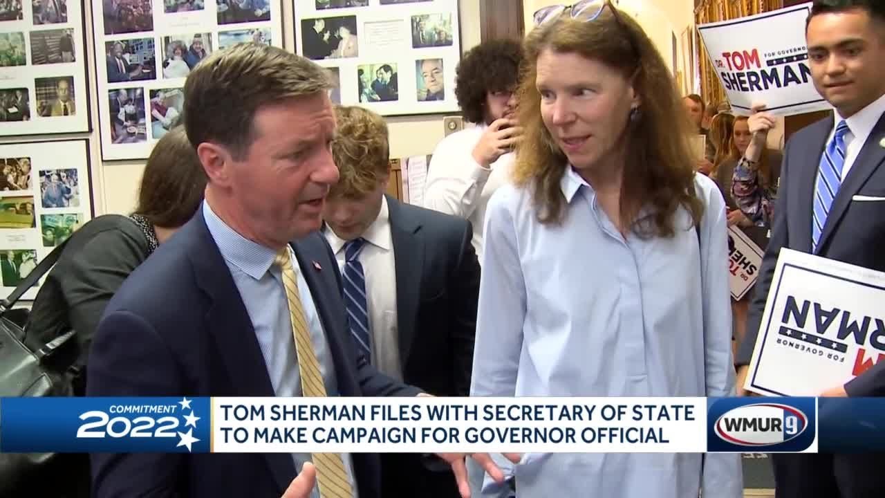 Sherman files to make run for governor official - YouTube