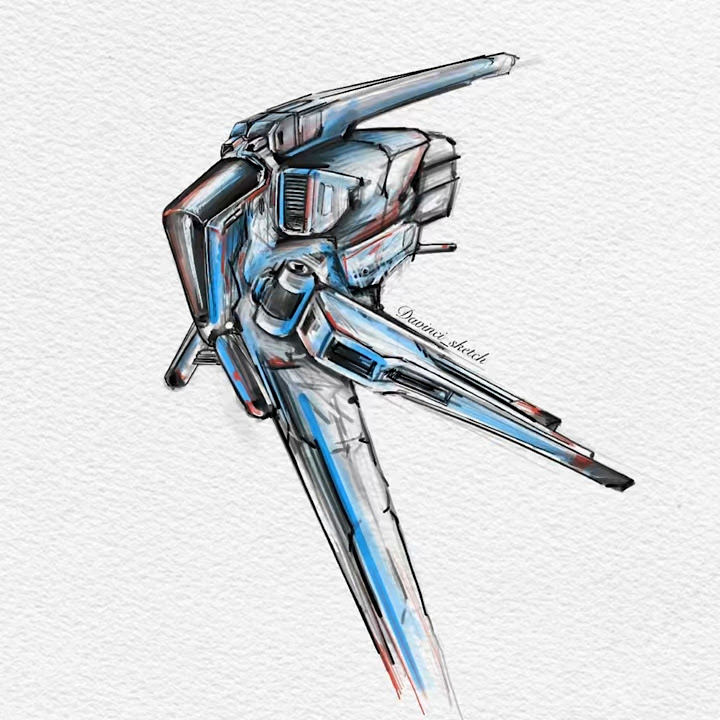 Spaceships _ 우주선 그리기 #mechanic #conceptart - YouTube