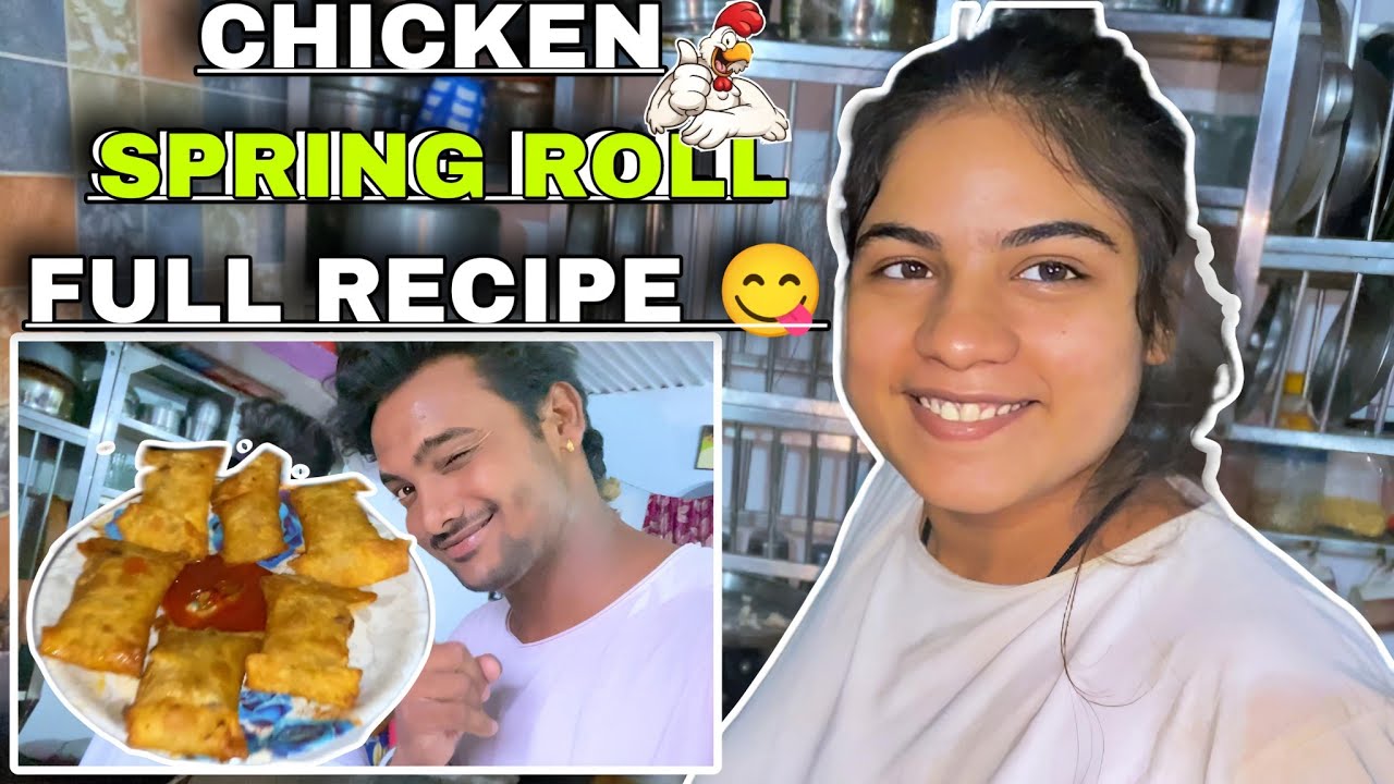 VLOG NO 10 | Pradnya ने बनवले आज चिकिन Spring Roll 😍 | Cooking Vlog ...