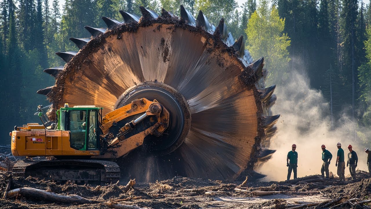 Extreme DANGEROUS Fastest Big CHAINSAW Cutting Tree Machines! (Biggest ...