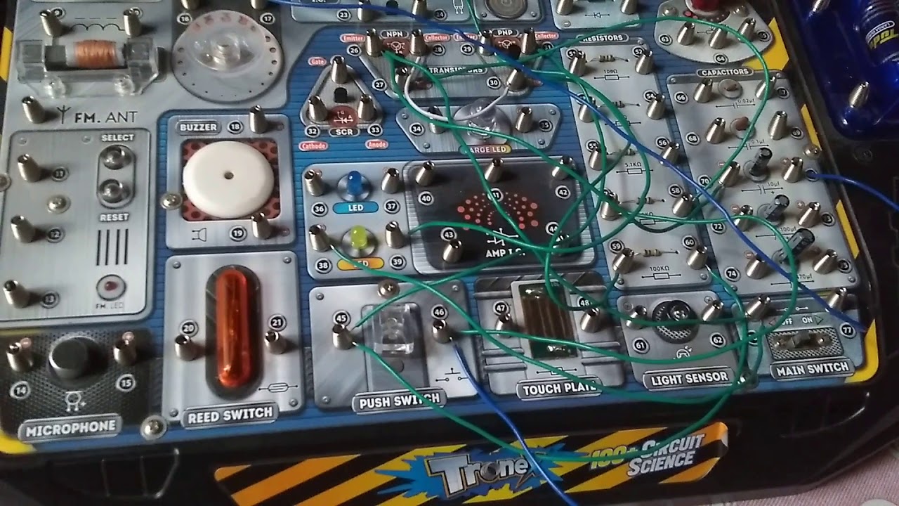 Delayed extinguishing LED | Experiment 41 | Tronex 100+ Circuit Science ...