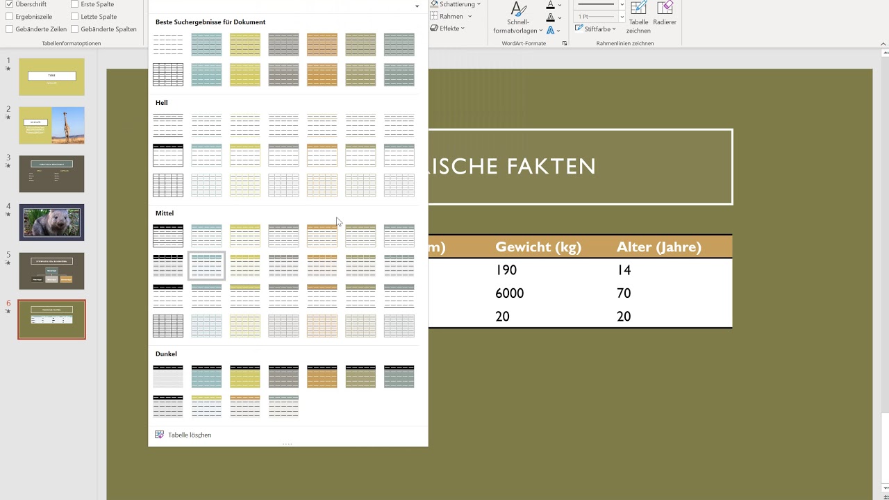 MS PowerPoint (Teil 4) - Tabellen - YouTube
