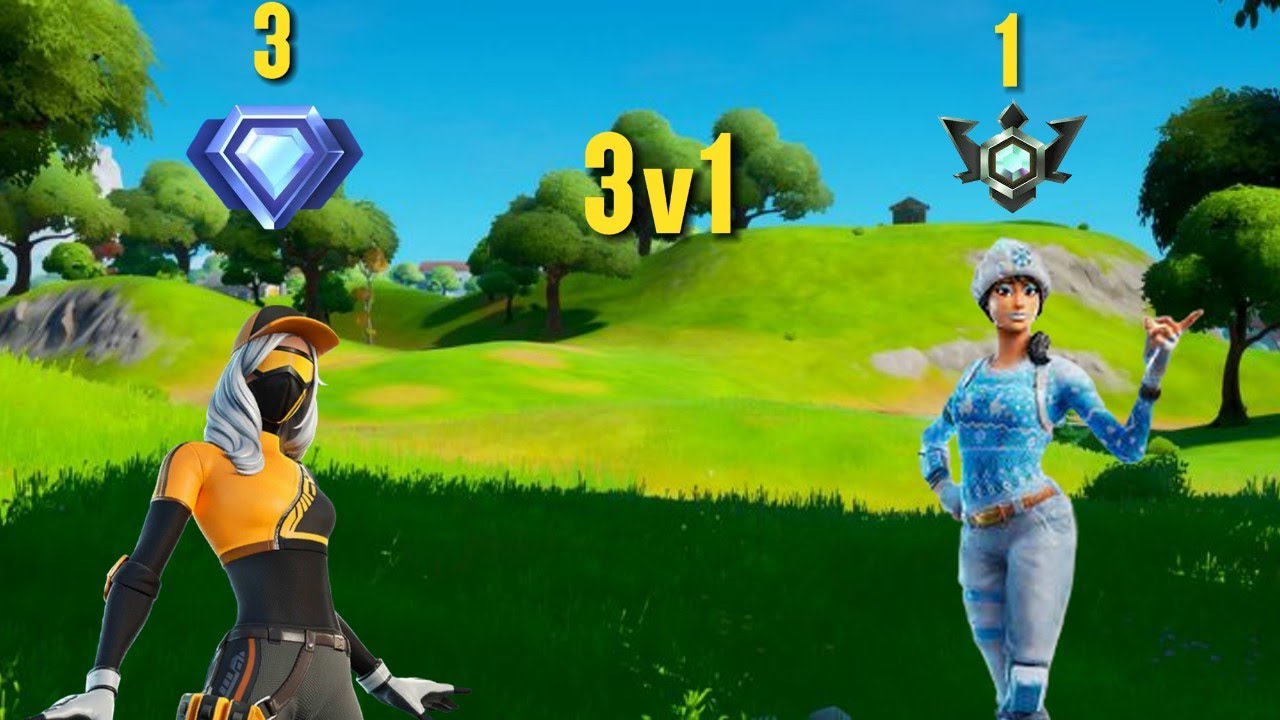 3 Diamond vs 1 Elite player (FORTNITE) - YouTube