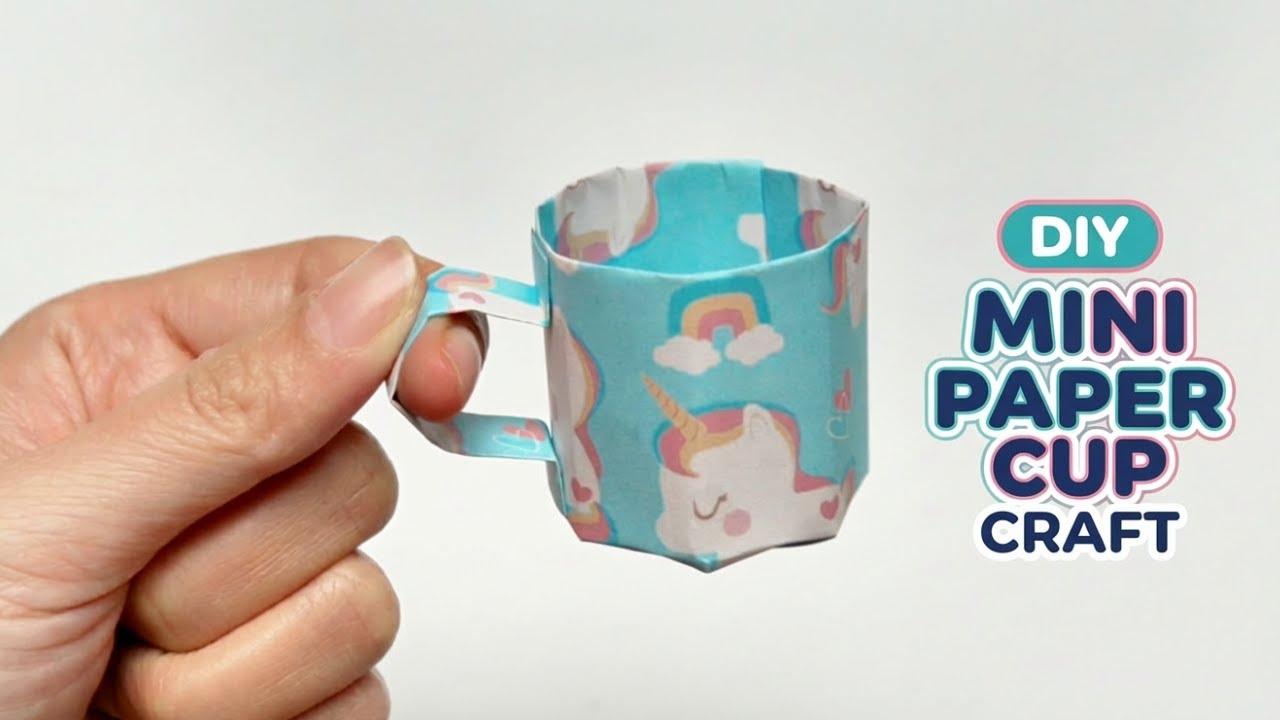 Mini Paper Cup With Handle (So Cute, Beginner DIY) - YouTube