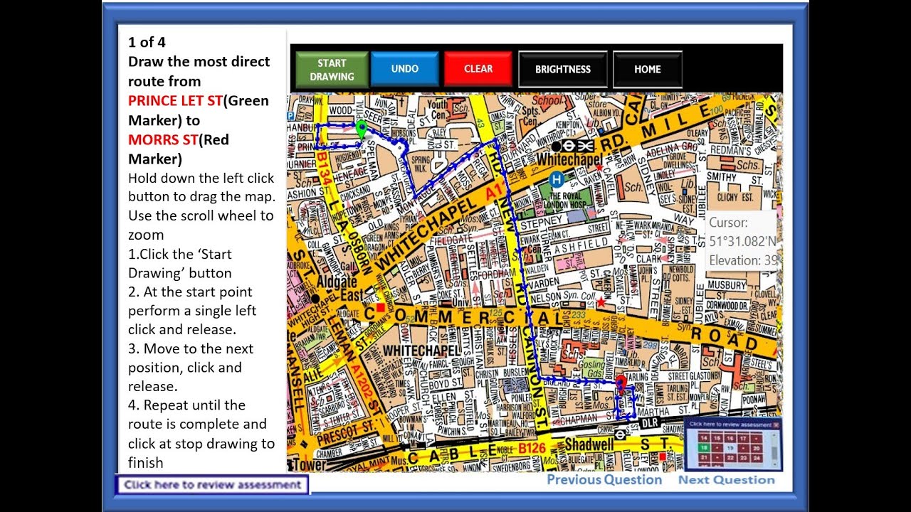 TFL TOPOGRAPHIC IMPORTANT EXAM ROUTE QUESTION INVOLVING ONE WAYS.SHORT ...