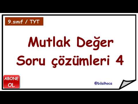 mutlak değer #4 /  yapamadığın soruları bu videoda bulacaksın !