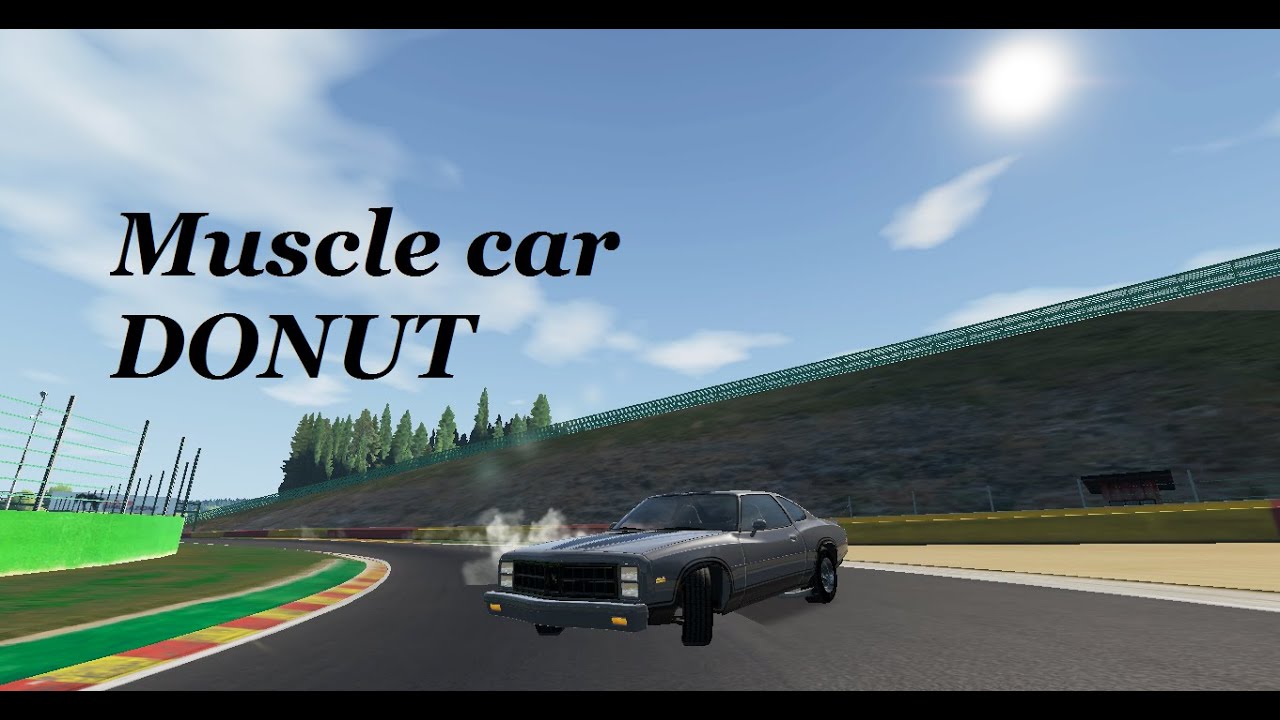BeamNG.drive | Muscle car donut around the post | drift - YouTube