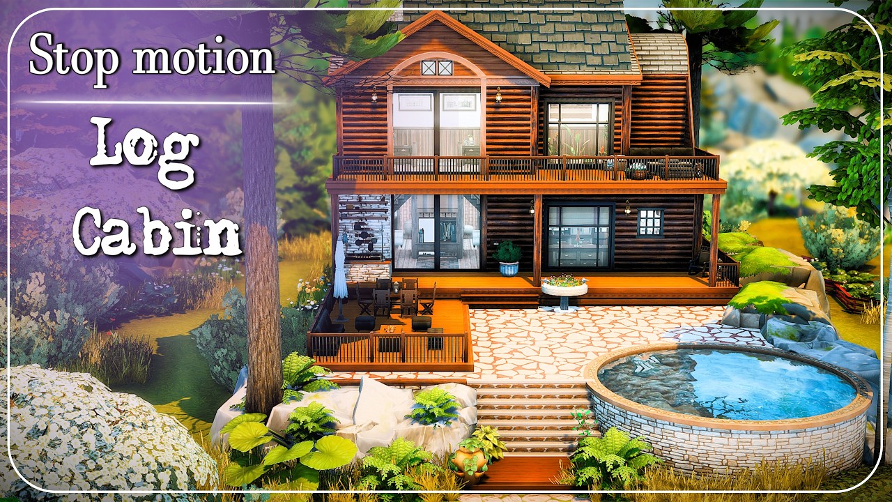 🏠Log cabin | The Sims 4 | Stop Motion Build | No CC - YouTube