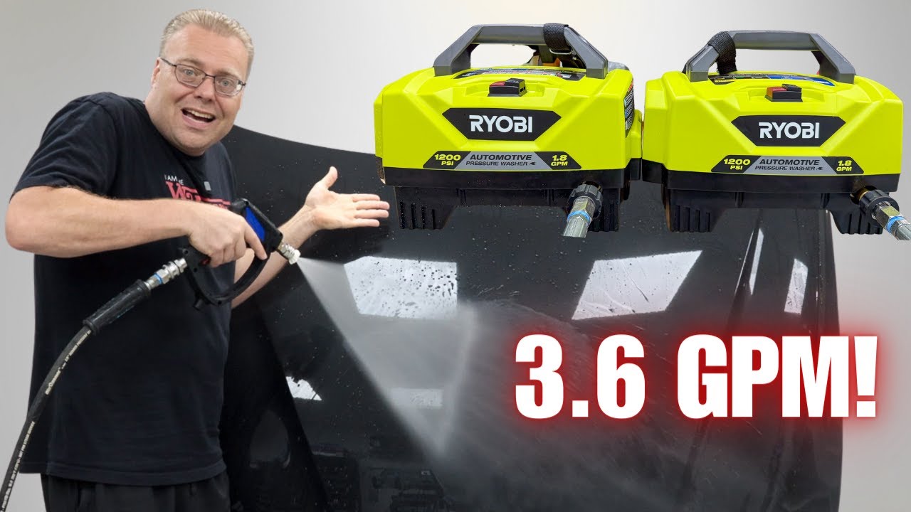 BEST CHEAP High Flow Wash Setup | 3.6 GPM? | Dual Ryobi Automotive ...