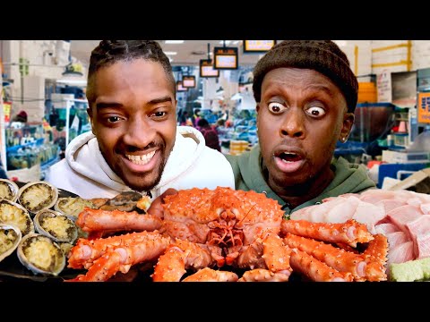 British Rappers try GIANT Korean King Crab!!!