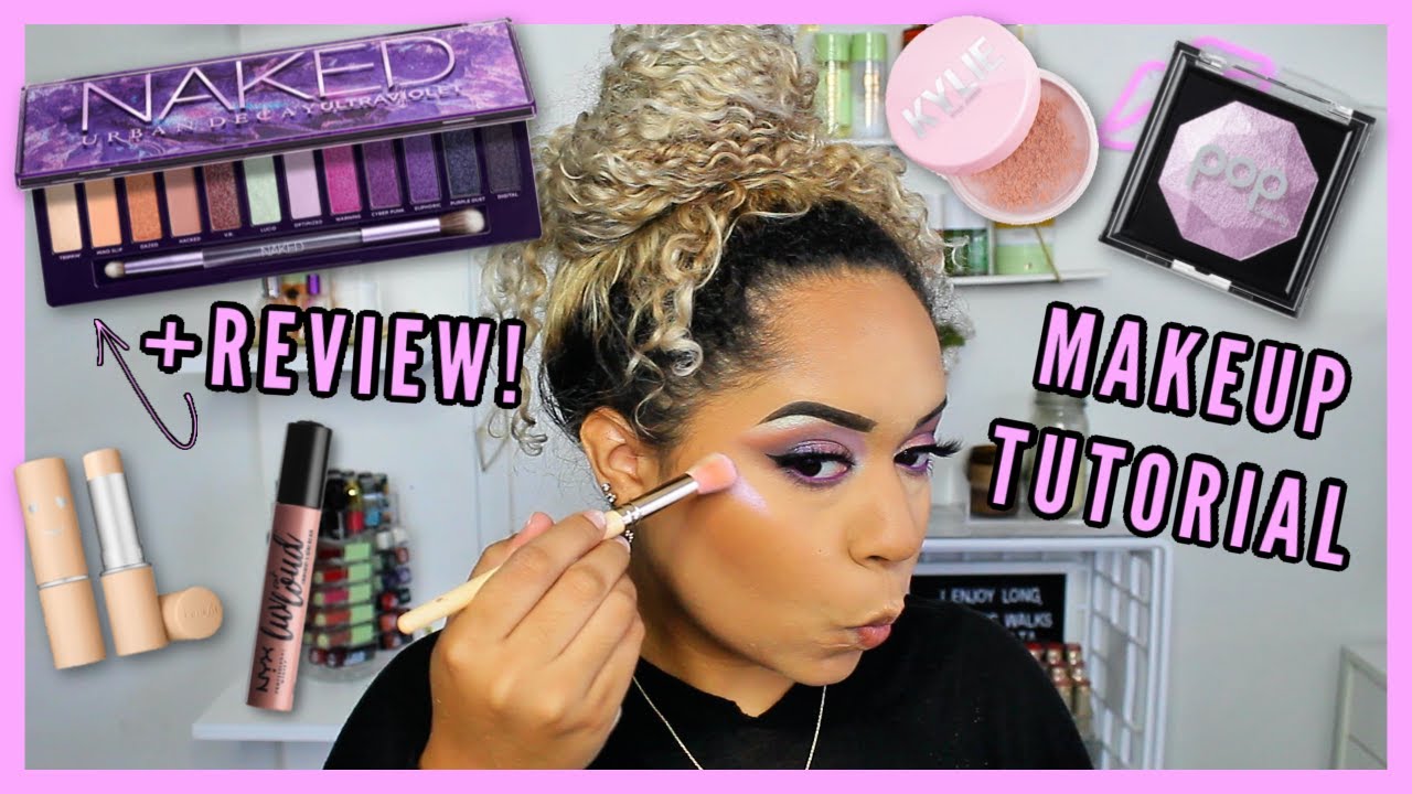 UD ULTRAVOILET MAKEUP TUTORIAL + REVIEW 💜 | Urban Decay, Kylie, Pop ...
