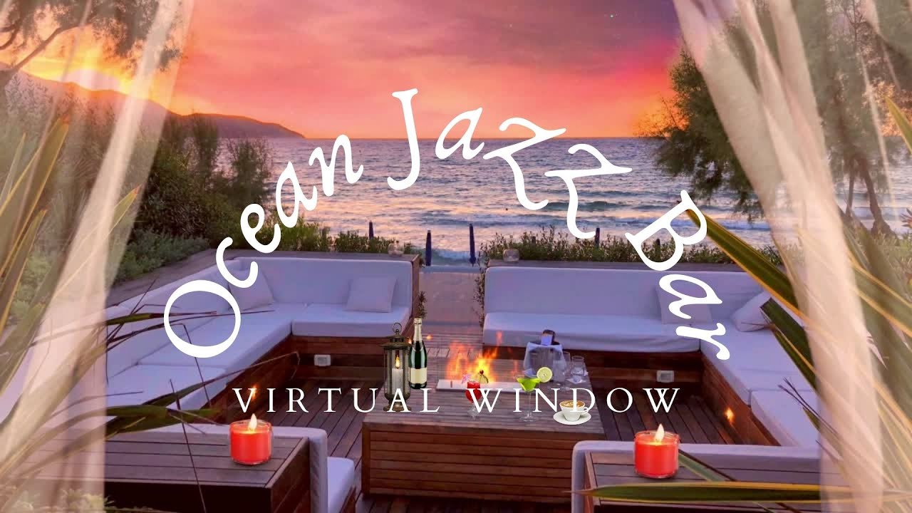 VIRTUAL WINDOW SCENE /Jazz Bar Ambience / Relaxing Ambience ASMR Fake ...
