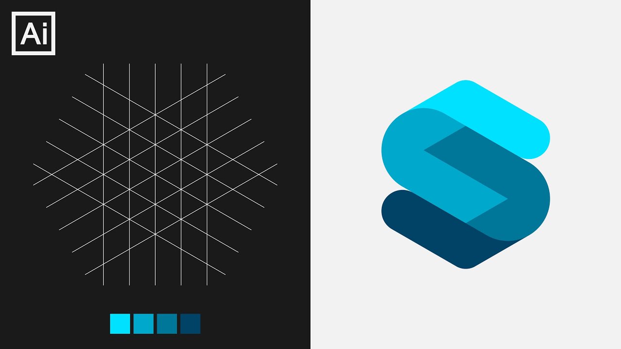 letter logo design process illustrator logo tutorial adobe illustrator ...