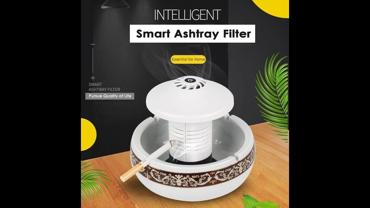 Cigarette Smoke Air Purifier Ashtray Filter Air Cleaner Home Dust Odor ...