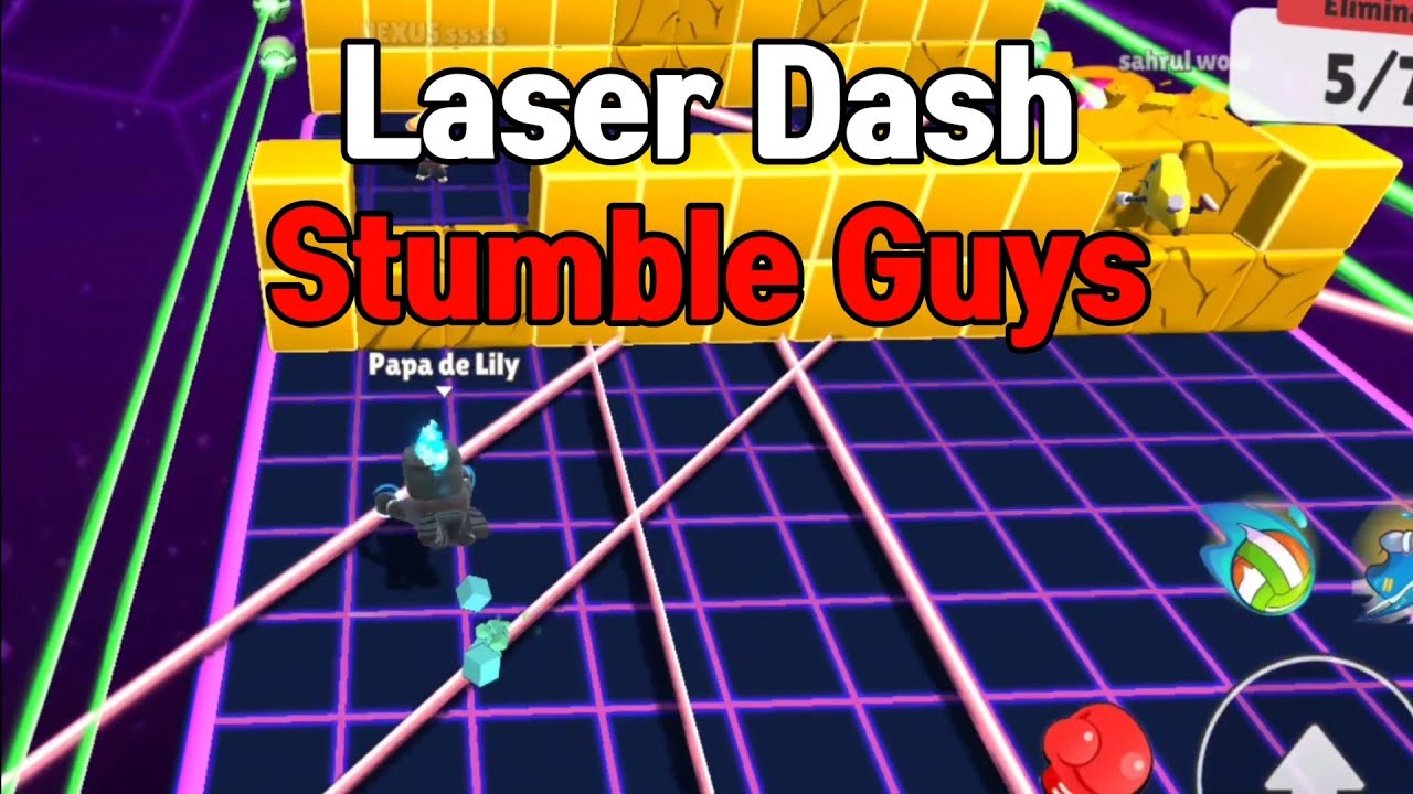 Stumble Guys I Laser Dash!!! - YouTube