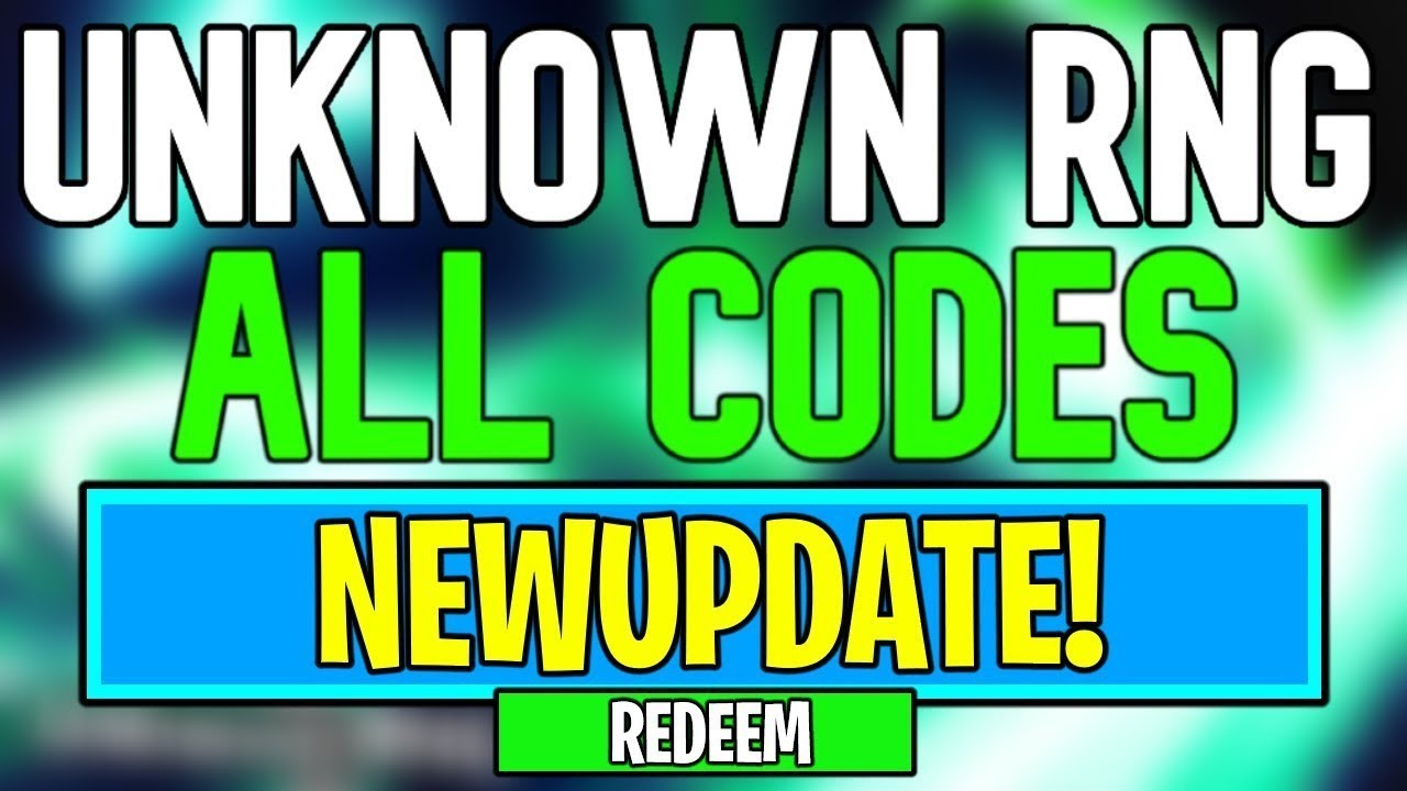 ⚠️ SHADOW ⚡ CODE ⚠️ UNKNOWN RNG ROBLOX 💥 UNKNOWN RNG ROBLOX NEW REDEEM ...