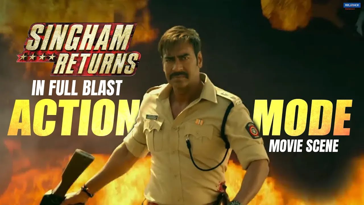 Singham Returns in Full Blast Action Mode | Movie Scene | Ajay Devgn ...
