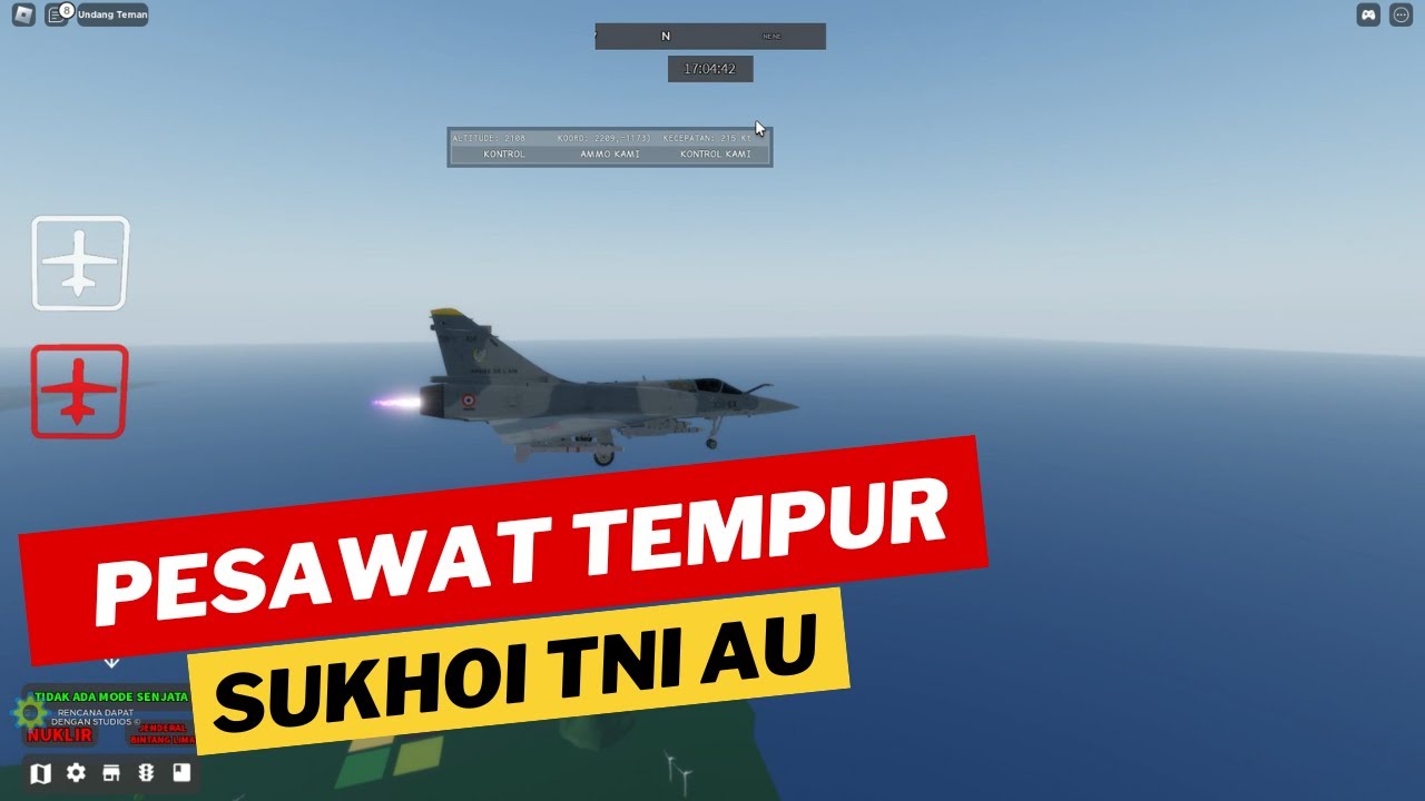 Bermain Pesawat Tempuir TNI AU Sukhoi di Roblox - YouTube