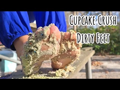 🐰 Easter Crush | Messy Cupcake 🧁 | Barefoot Food Trample | Dirty Feet ...