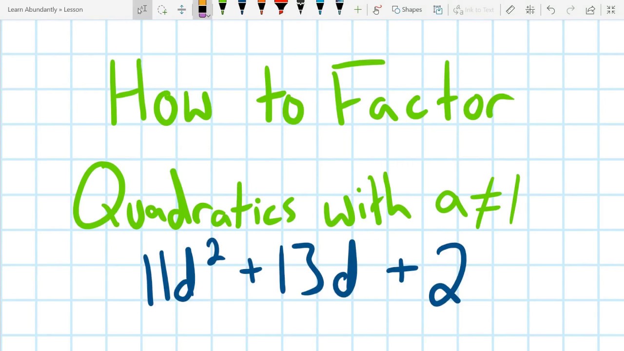 How to Factor Quadratics with a lead coefficient - YouTube