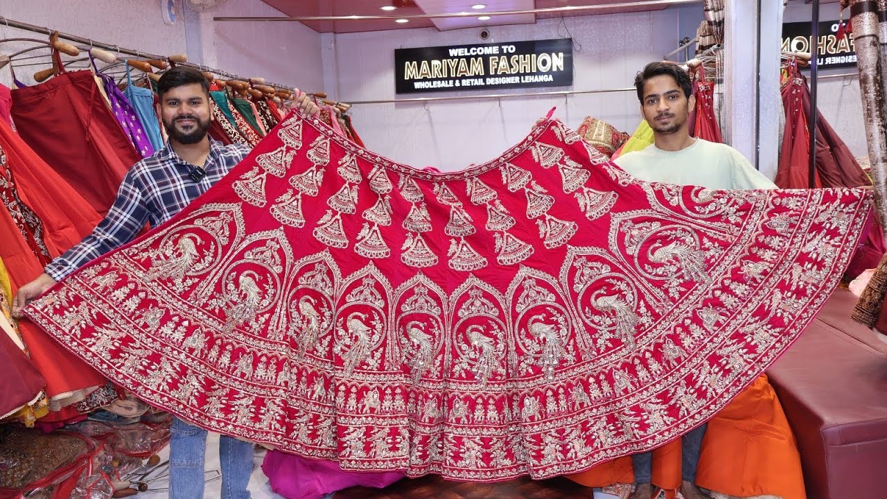 Hand Work Bridal Lehenga का Super Sale || Mariyam Fashion में ।।😯Second ...