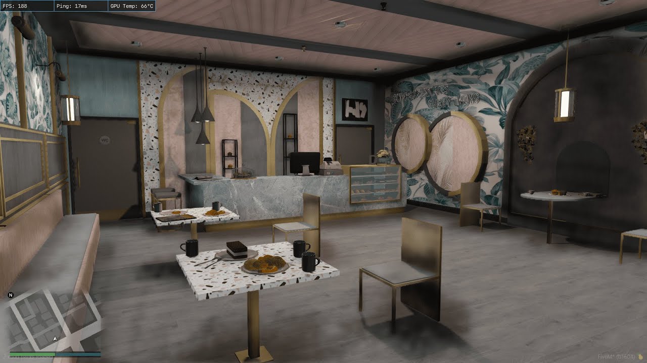 GTA V MLO Interior | Bakery&Cafe | Map fivem, GTA5 Mods, Local, Club ...