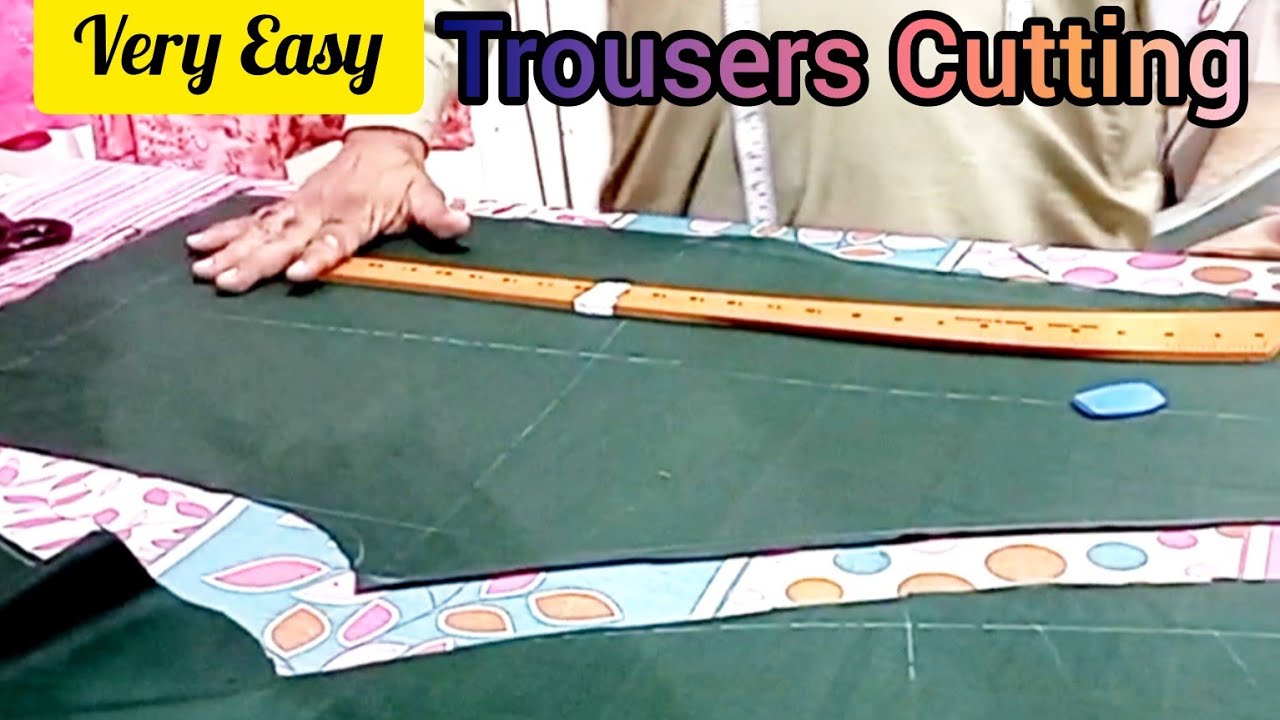 trouser cutting and stitching || trouser cutting and stitching with ...