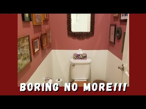Painting and Decorating a Small (Boring) Toilet Room - YouTube
