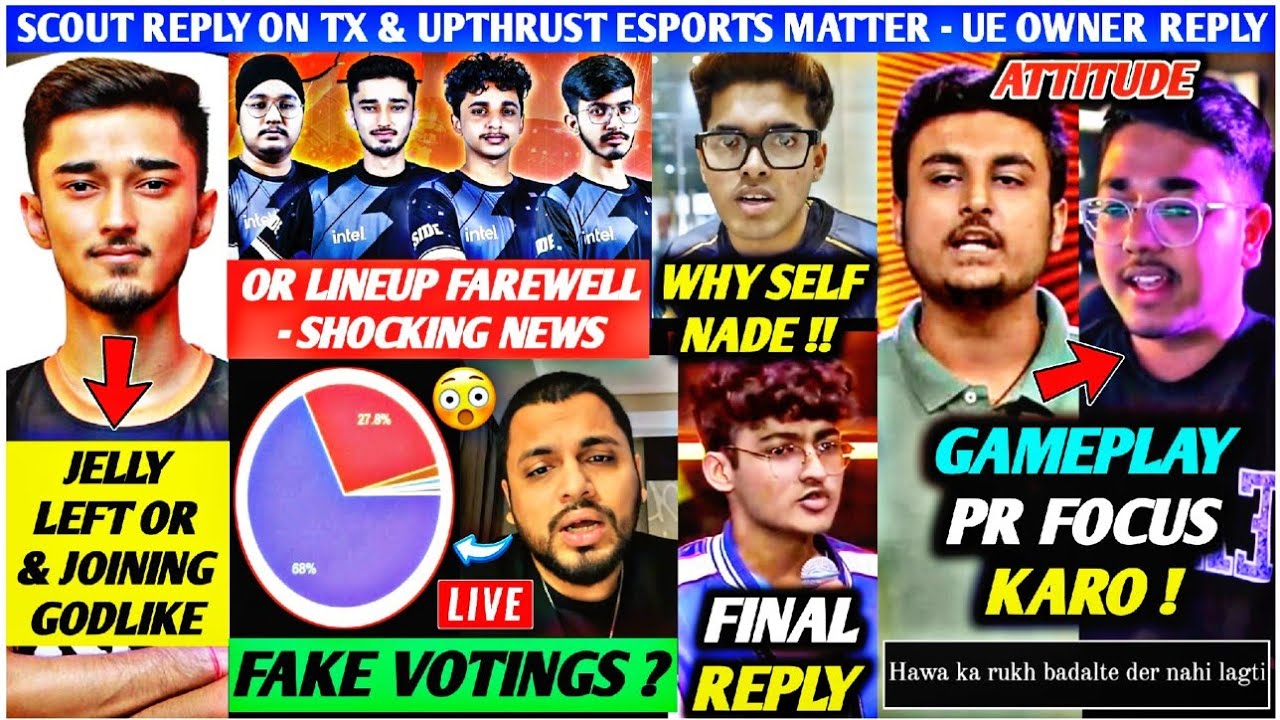 JELLY Joining GodLike🔥 UE Owner Reply SARANG😳 Sid on SouL Fake VOTING ...