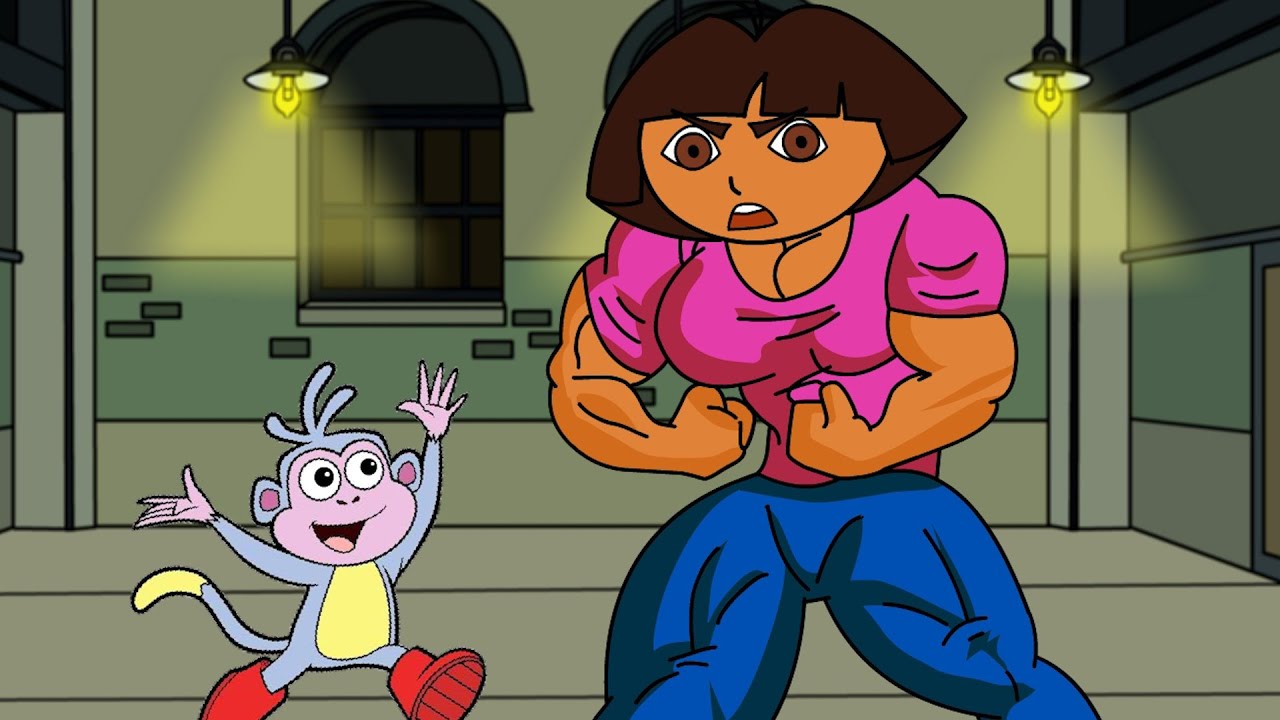 Dora Body Building | Grown Up Dora - YouTube