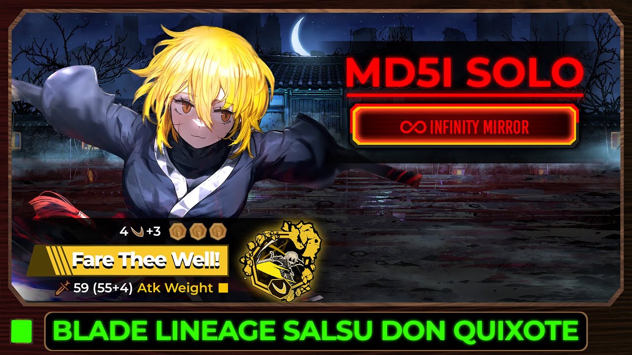 Blade Lineage Salsu Don Quixote - MD5I Solo [Limbus Company] - YouTube