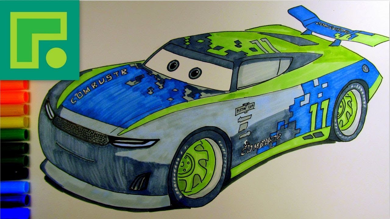 How to Draw Next Gen Racer from CARS 3 Combustr No 11 - YouTube