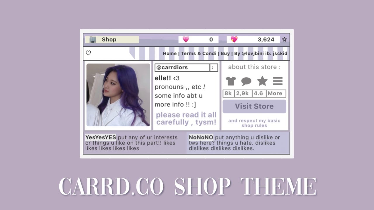 carrd.co shop theme | phone tutorial ♡︎ - YouTube