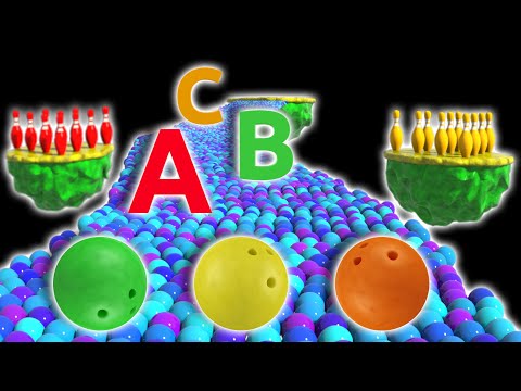 🎳🔤 Kinetic Sand Letters, Bowling Pins & Animals! 🦁🌈 Fun Learning with Alphabet Song! 🎶✨ For Toddlers