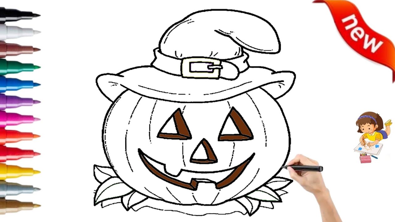 How to painting a Halloween pumpkin for kids /Easy Halloween Pumpkin ...