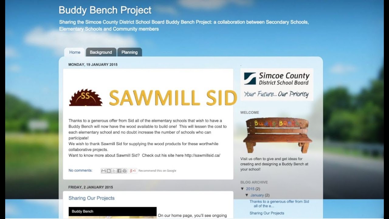 Buddy Bench Project - YouTube