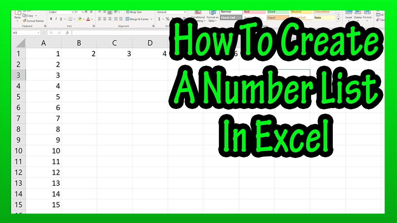 Excel Numbered Lists: 7 Simple Methods You Must Know (2024 ...