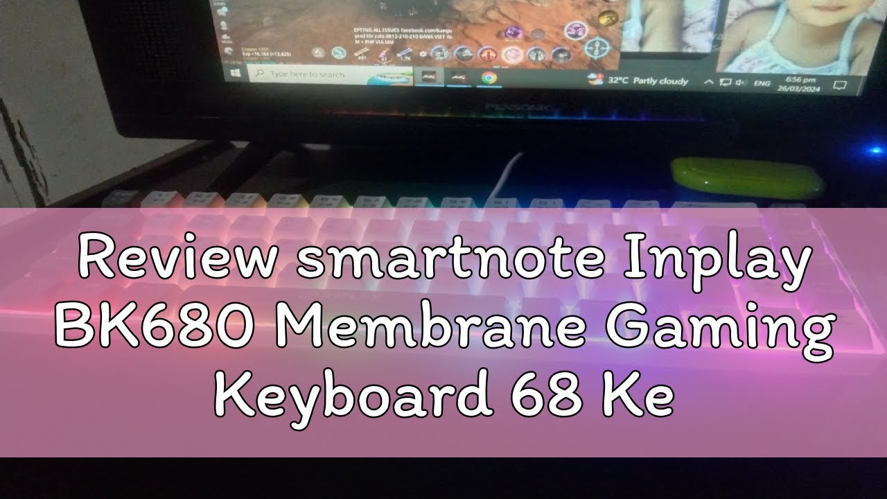 Review smartnote Inplay BK680 Membrane Gaming Keyboard 68 Key RGB ...