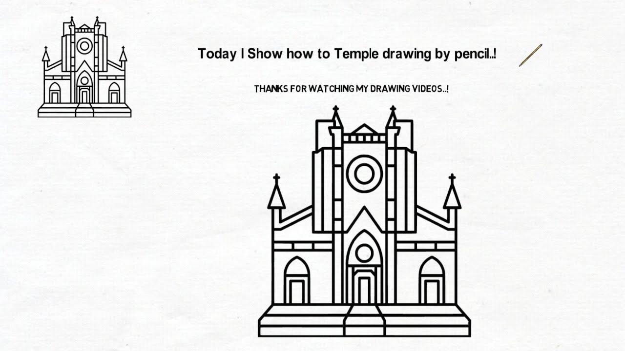 3 Hours Drawing Temple by Pencil | Too Cute | Pencil Ideas - YouTube
